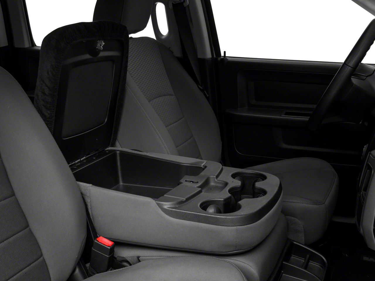 RAM 1500 Center Console Cover with RAM Logo; Black (94-25 RAM 1500 w ...