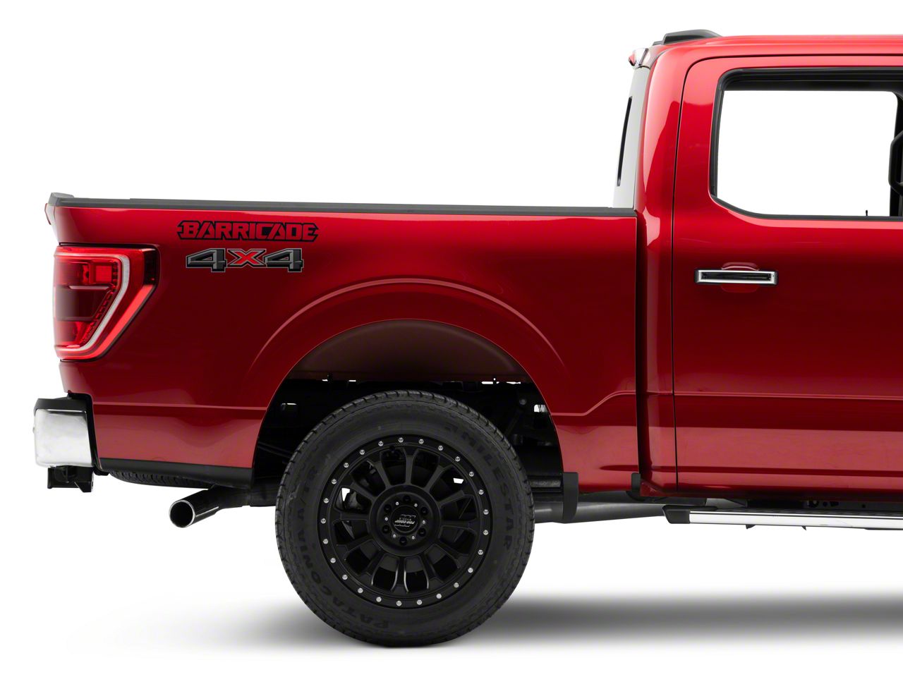 SEC10 F-150 Barricade Outline Decal; Black J172645 (Universal; Some ...