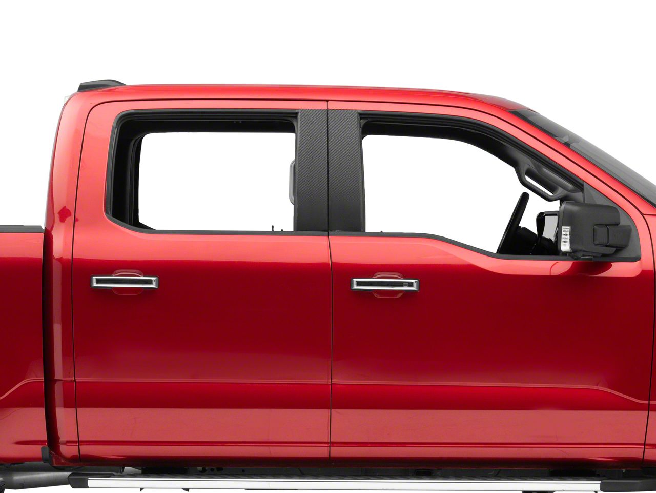 SEC10 F-150 Door Pillar Accent Decals; Carbon Fiber T550855 (21-24 F ...