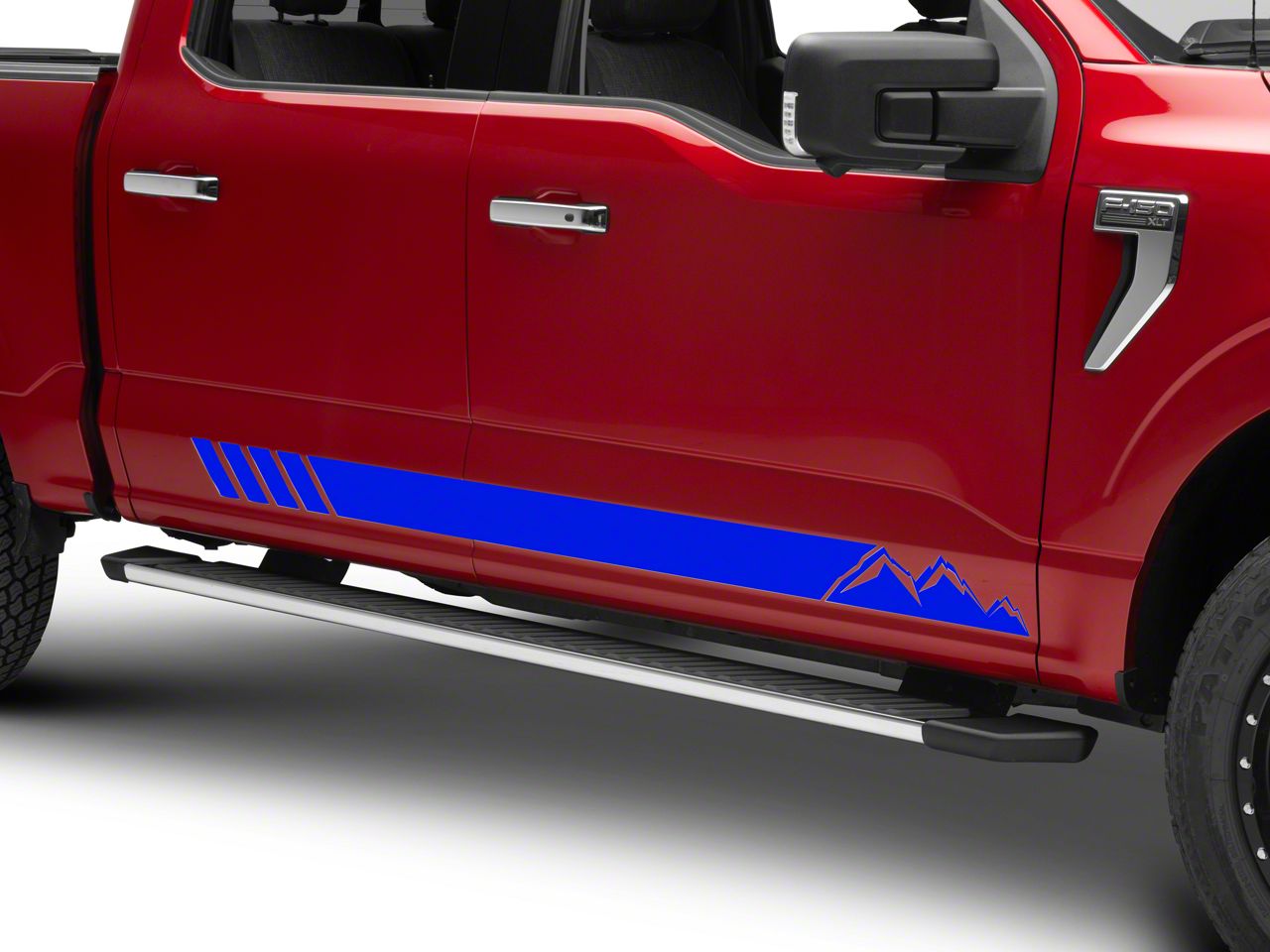 SEC10 F-150 Mountain Rocker Stripes; Blue T578090 (Universal; Some ...