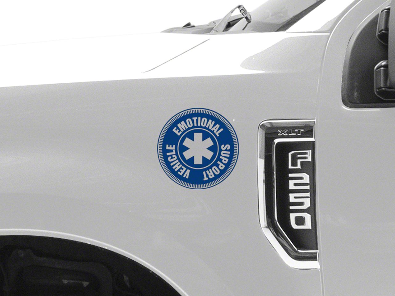 SEC10 F-250 Super Duty Emotional Support Vehicle Decal; Blue J227431 ...