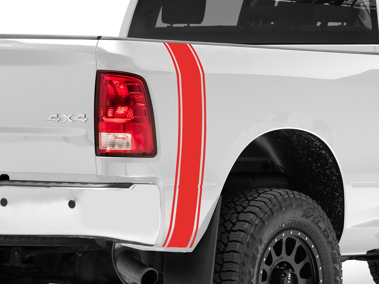 SEC10 RAM 2500 Rear Vertical Stripe; Red R134660 (94-26 RAM 2500 ...