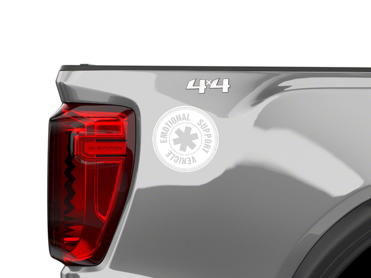 SEC10 Sierra 2500 Emotional Support Vehicle Decal; White J227428 ...