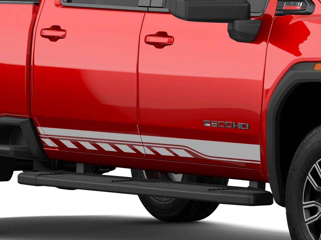 SEC10 Sierra 3500 Dash and Striped Rocker Stripes; Silver T601748 ...