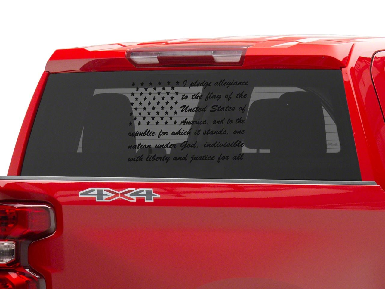 SEC10 Silverado 1500 Pledge Flag Decal; Matte Black T576197 (Universal ...
