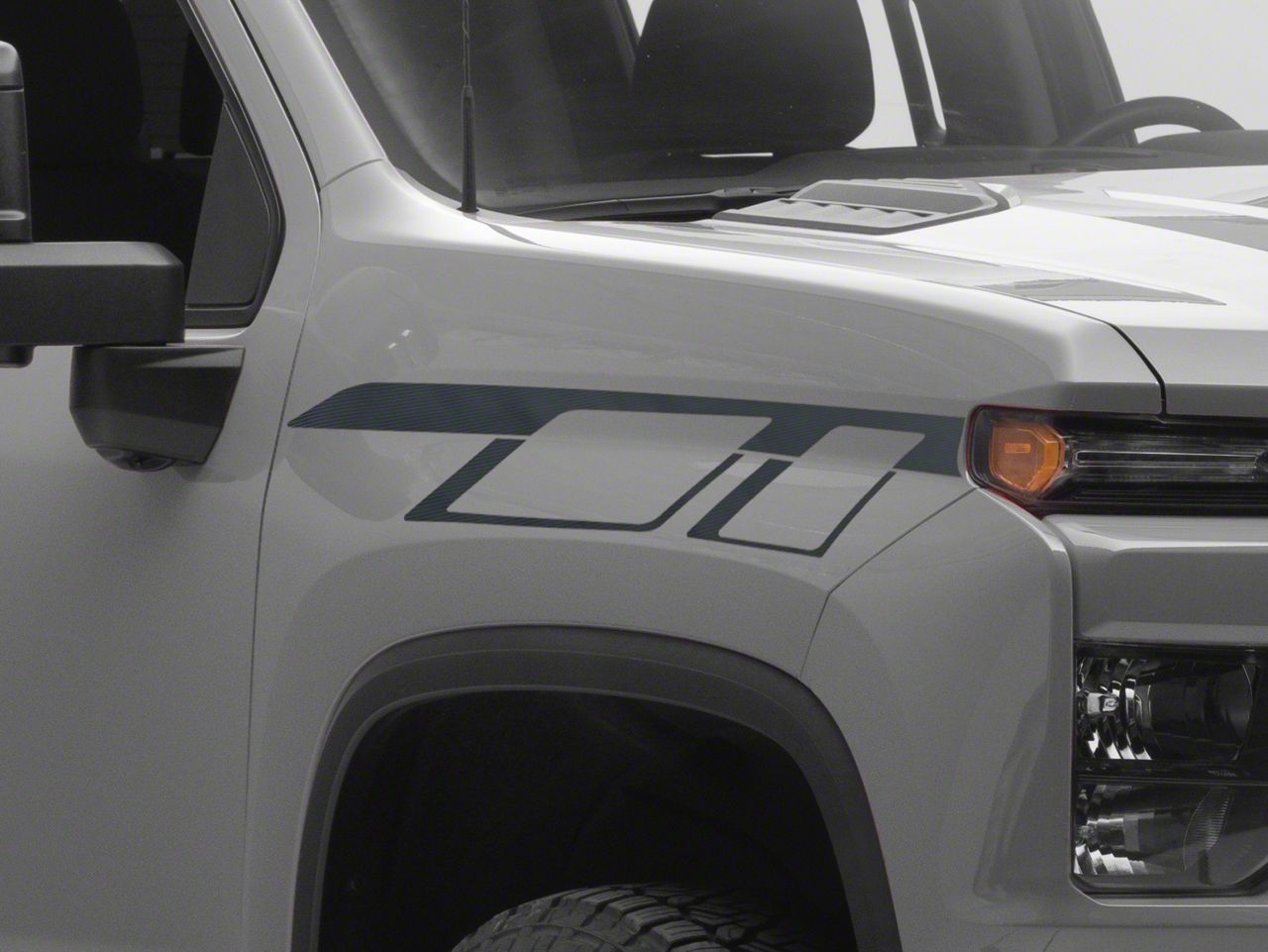 SEC10 Silverado 2500 Geometric Hash Mark; Black Carbon HS59442 (20-26 ...