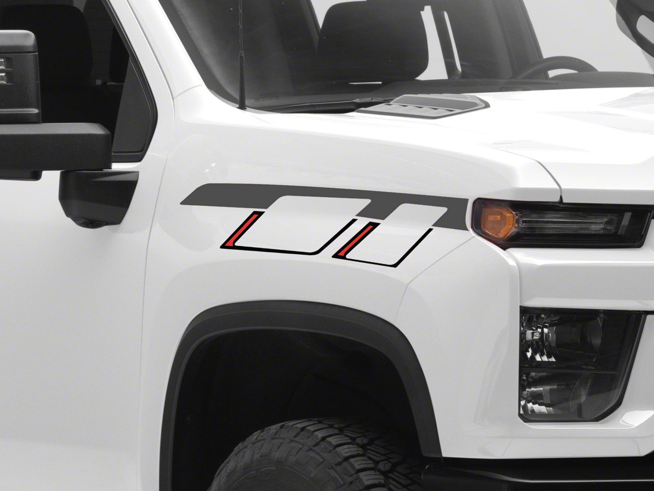 SEC10 Silverado 2500 Geometric Hash Mark; Red/Grey/Black HS59439 (20-26 ...