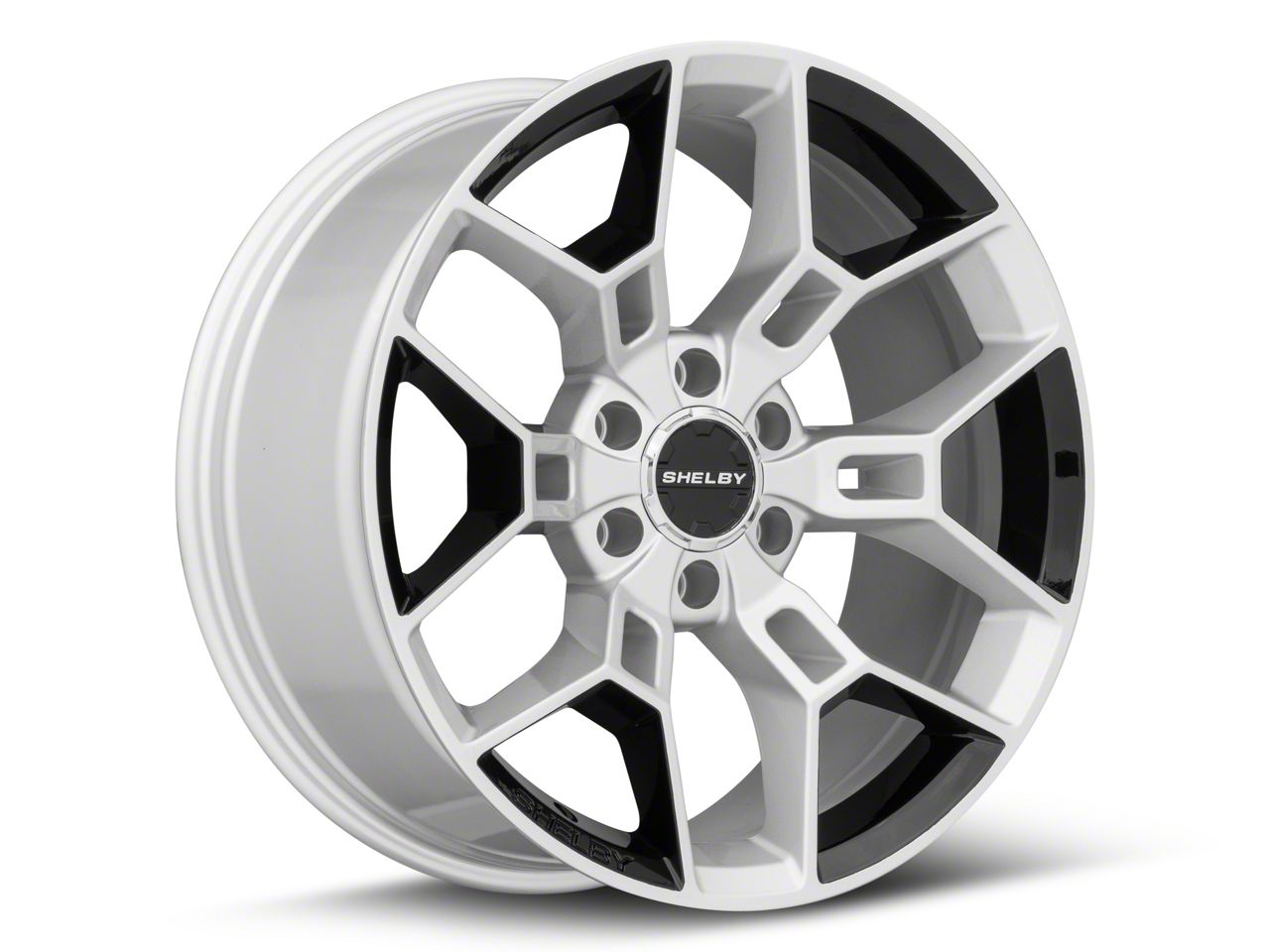 Carroll Shelby Wheels F-150 CS45 Chrome Powder with Black Inserts 6-Lug ...