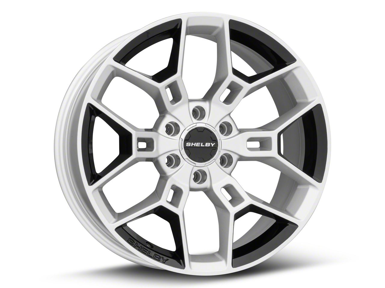 Carroll Shelby Wheels F-150 CS45 Chrome Powder with Black Inserts 6-Lug ...