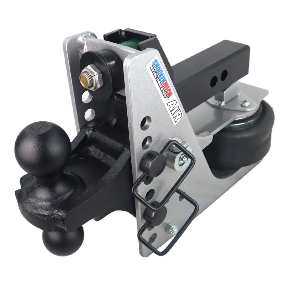 Shocker Hitch Yukon 10K Air 2-Inch Receiver Hitch and Silver Combo Ball ...