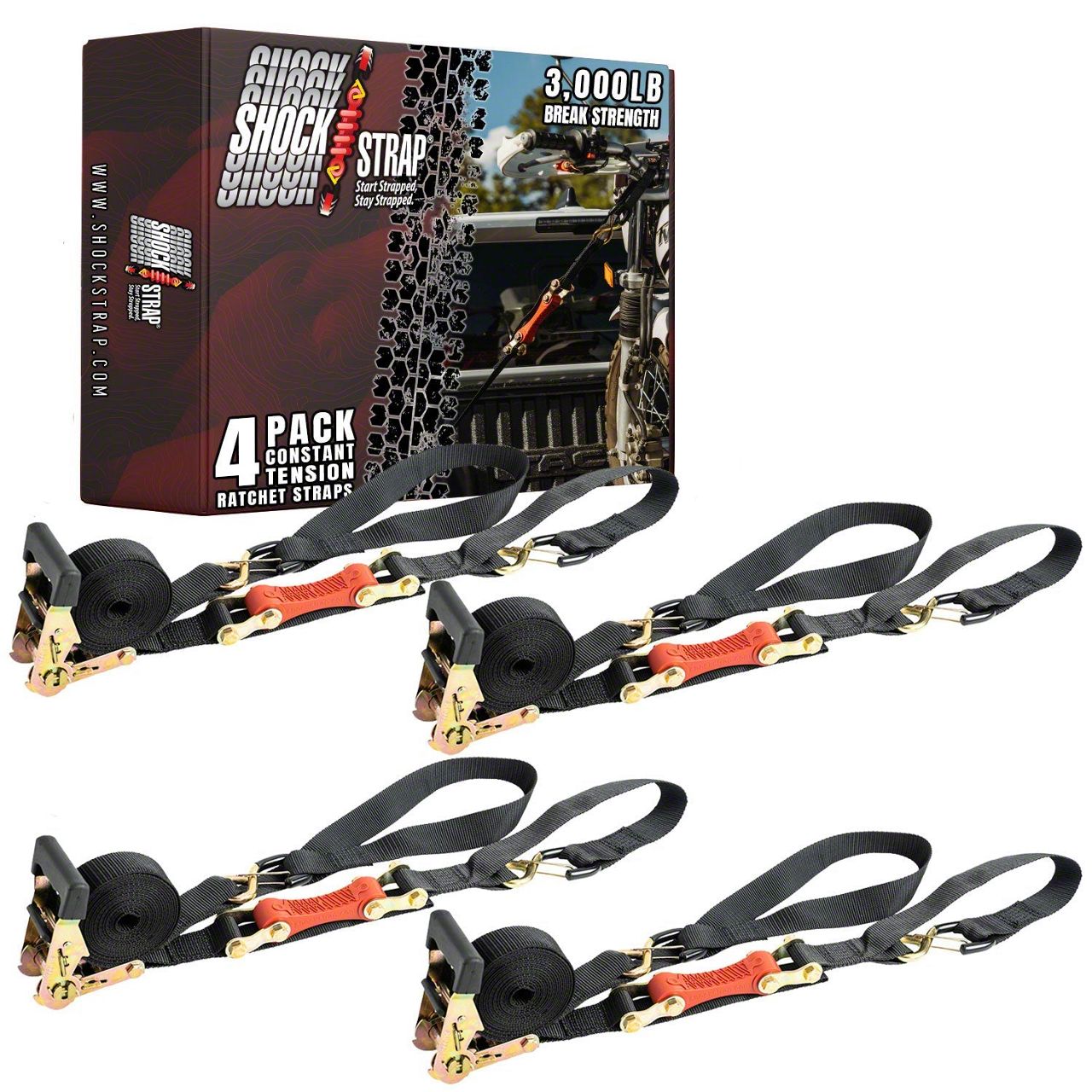 ShockStrap RAM 2500 1.50-Inch x 15-Foot Constant Tension Ratcheting Tie ...