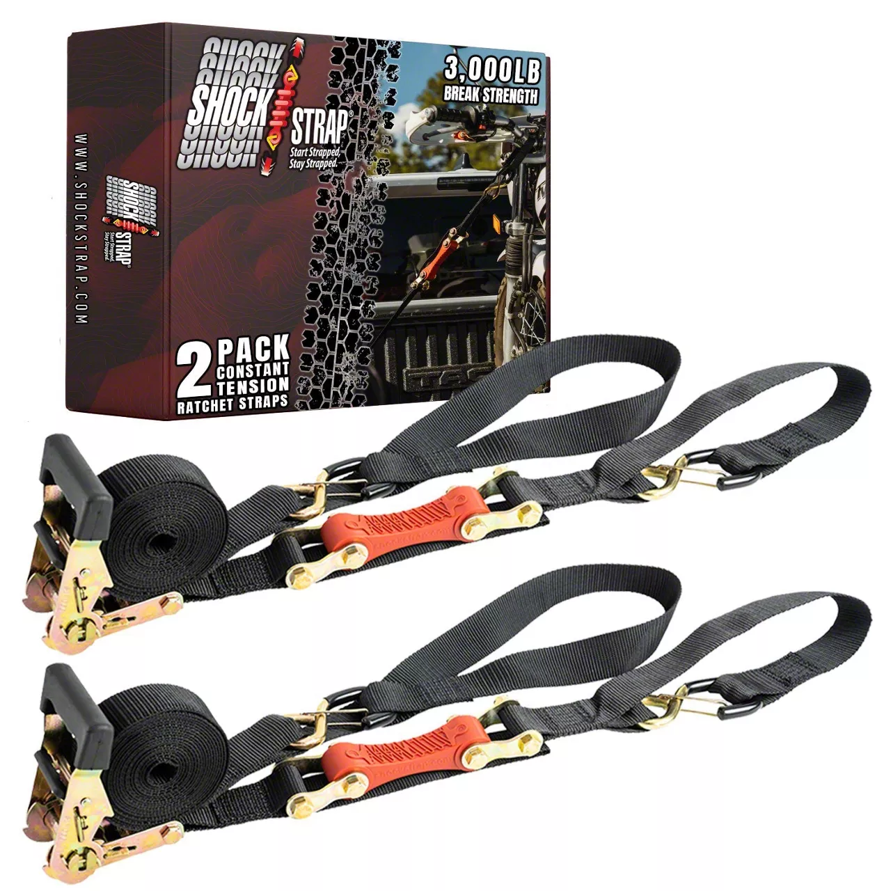 ShockStrap Sierra 2500 1.50-Inch x 7-Foot Constant Tension Ratcheting ...