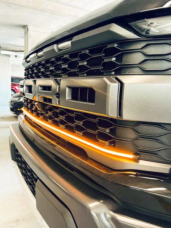 Sick Diesel F-150 Amber LED Grille Lights with Smoked Lens; Black Frame ...