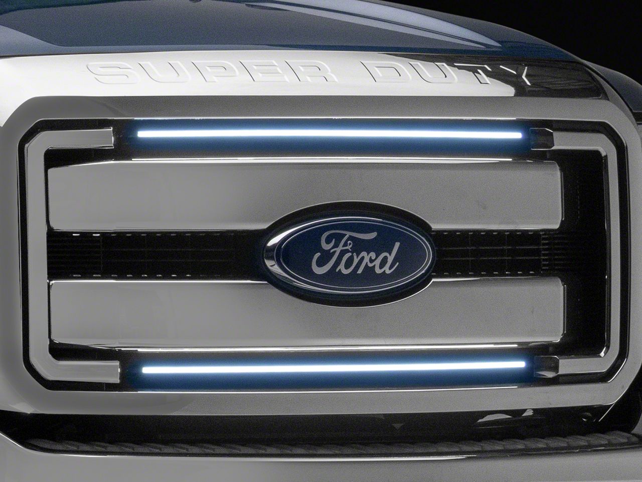 Sick Diesel F-250 Super Duty LED Grille Lights; Black Frame ...