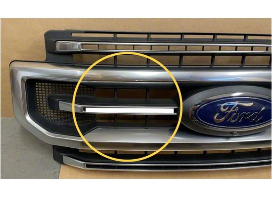 Sick Diesel F-350 Super Duty Center LED Grille Lights; Silver Frame ...