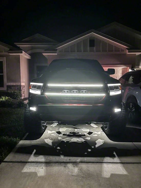 Sick Diesel RAM 1500 Amber LED Grille Light Power Bar with Smoked Lens ...