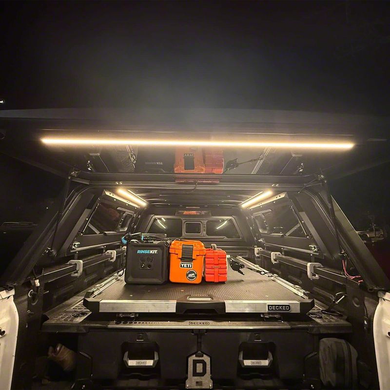 Sick Diesel Ranger Truck Bed LED Light Strips; Black Frame with Smoked ...