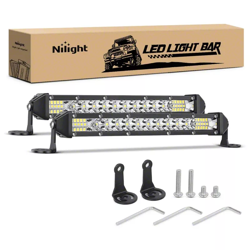 Sierra 1500 11-Inch Ultra-Slim Single Row LED Light Bars; Flood/Spot ...