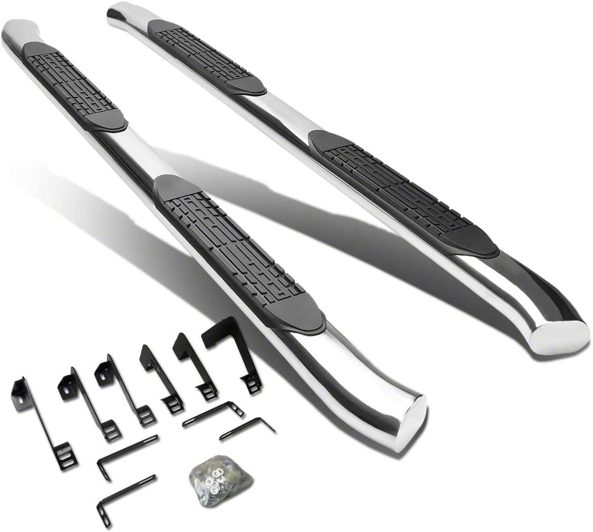 Sierra 1500 4-Inch Nerf Side Step Bars; Stainless Steel (04-14 Sierra ...