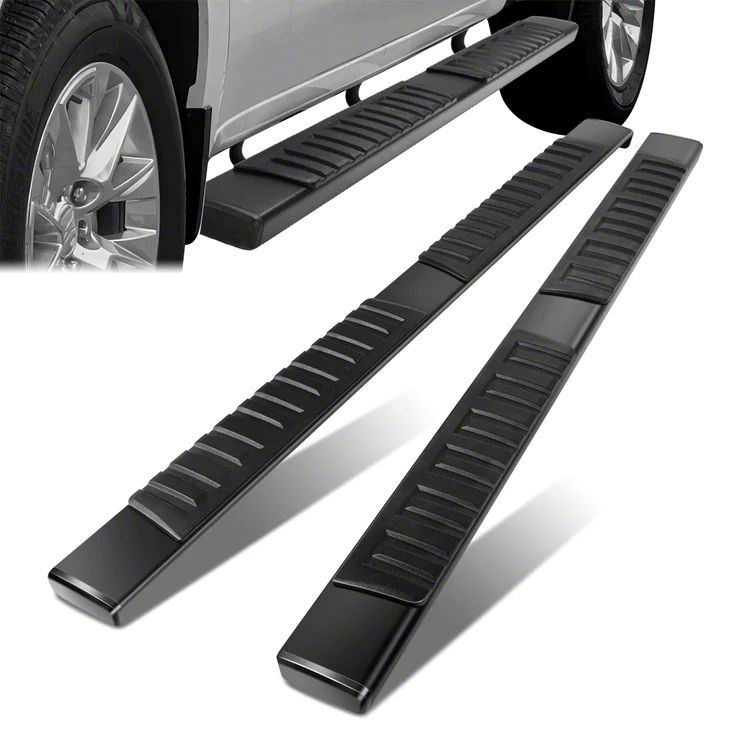 Sierra 1500 6-Inch Wide Flat Running Boards; Black (19-26 Sierra 1500 ...