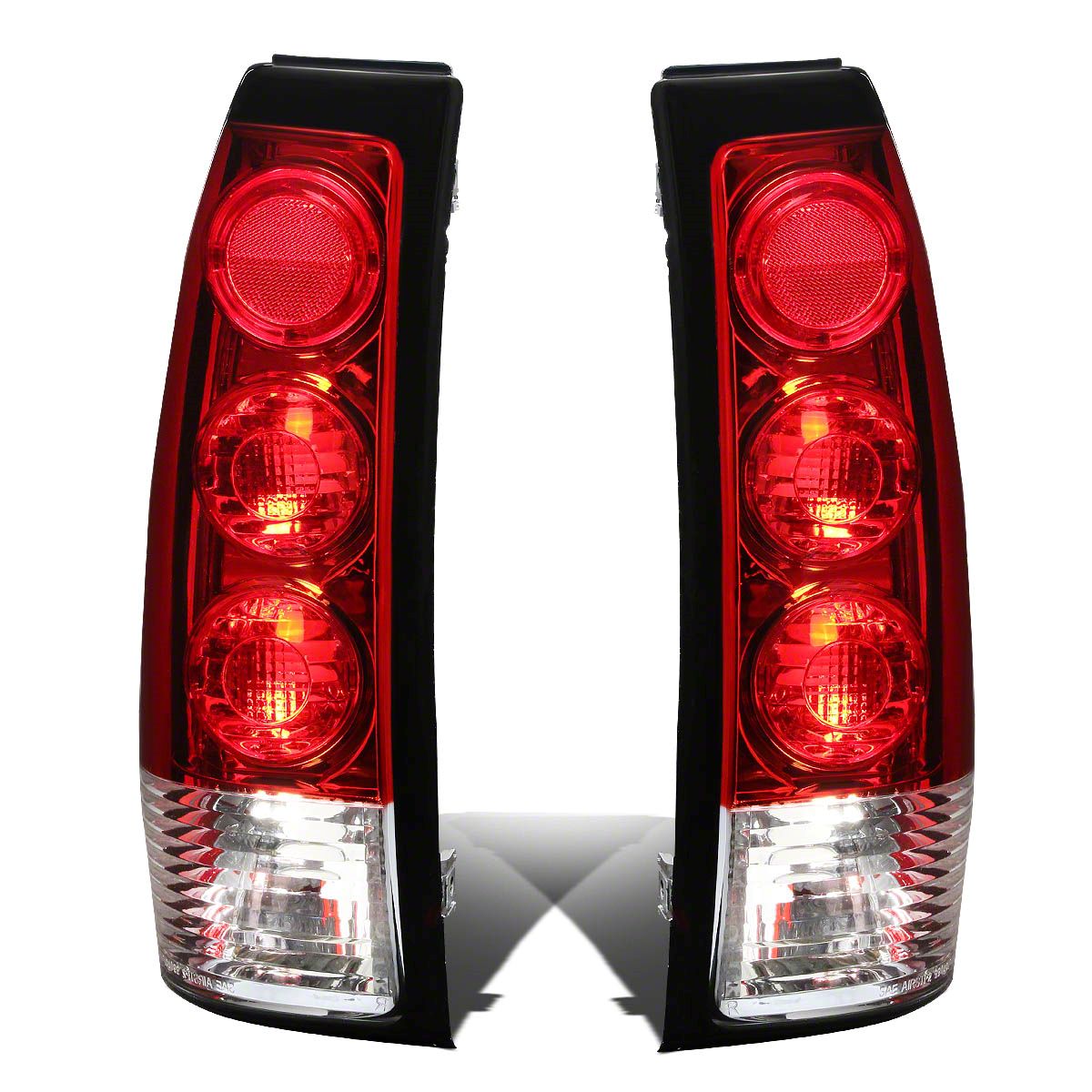 Sierra 1500 Altezza Style Tail Lights; Chrome Housing; Red Clear Lens ...