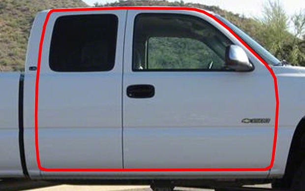 Sierra 1500 Body Mounted Door Weatherstrip Seal; Passenger Side (00-06 ...