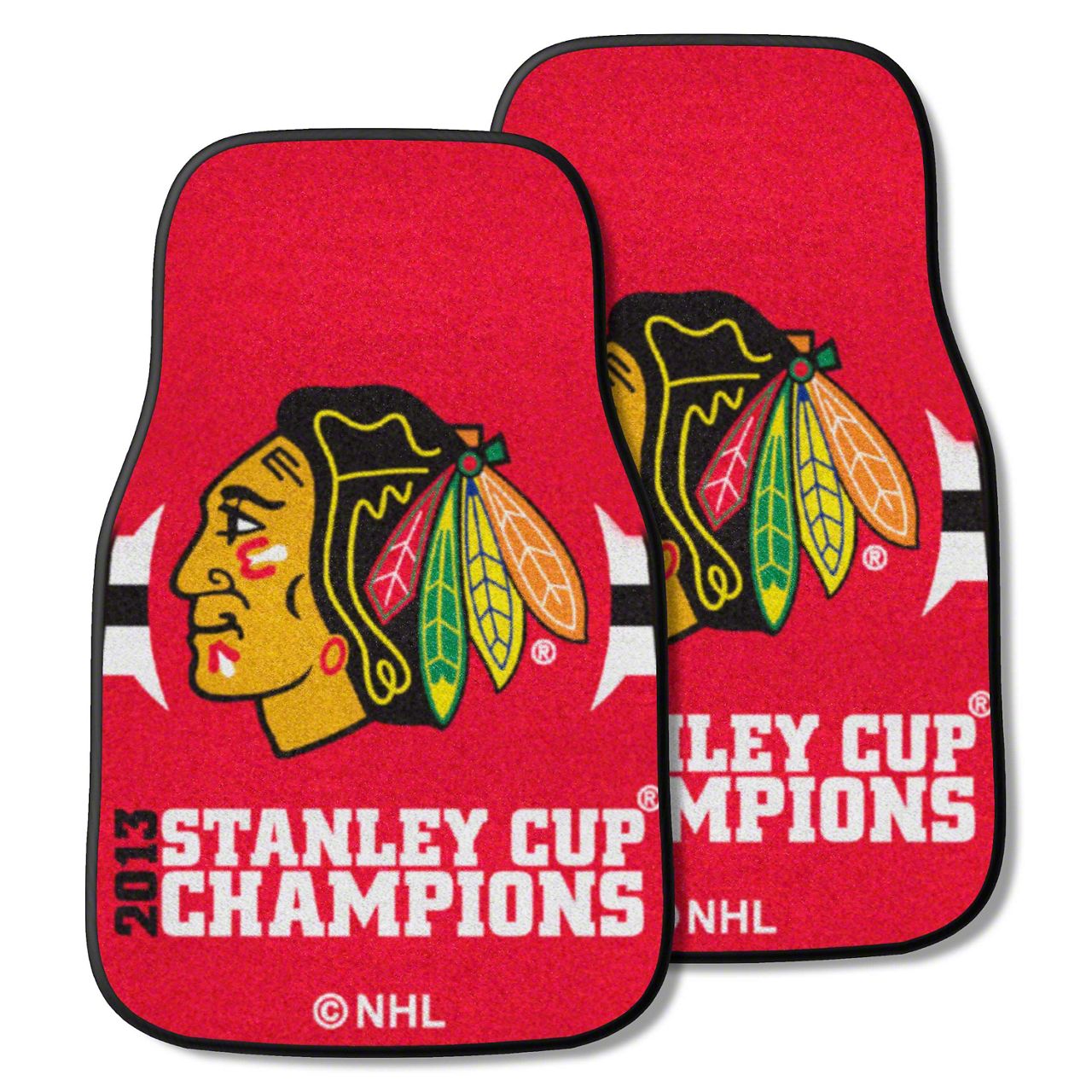 Sierra 1500 Carpet Front Floor Mats with Chicago Blackhawks 2013 NHL ...