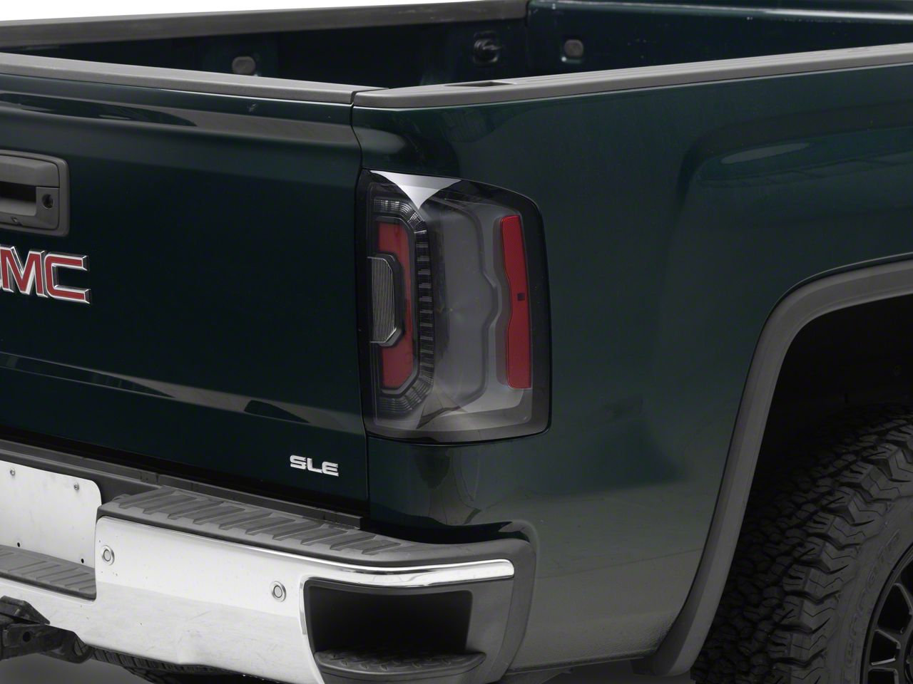 Sierra 1500 Denali Style LED Tail Lights; Black Housing; Red Lens (14 ...
