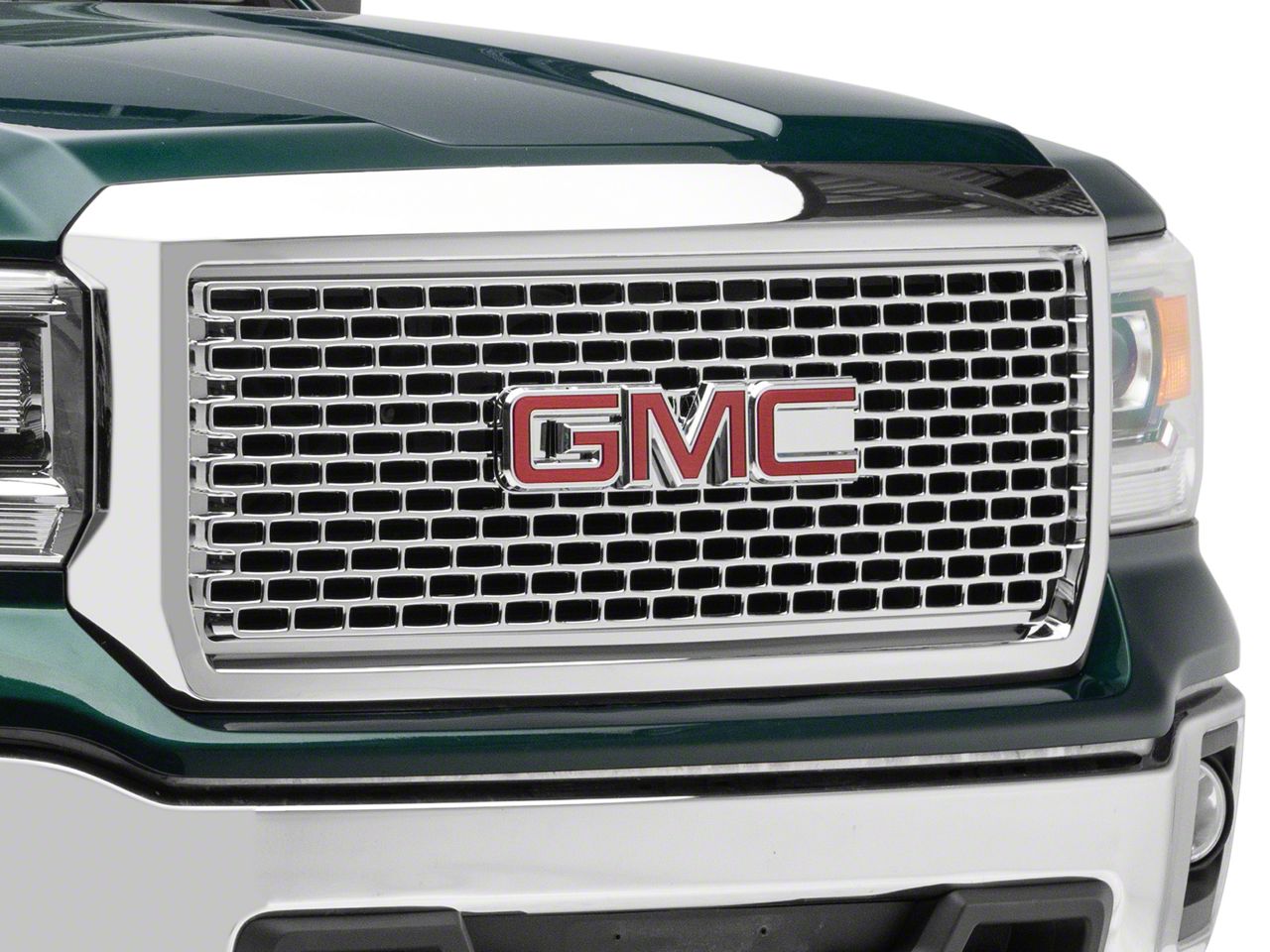 Sierra 1500 Denali Style Upper Replacement Grille; Chrome (14-15 Sierra ...