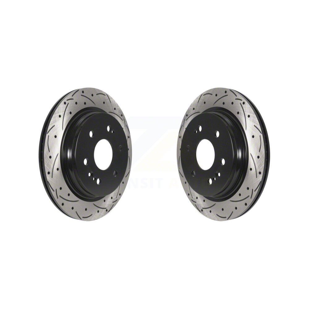 Sierra 1500 Drilled and Slotted 6-Lug Rotors; Rear Pair (19-26 Sierra ...