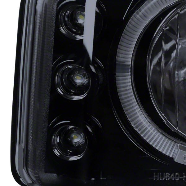 Sierra 1500 Dual Halo Projector Headlights with LED Sequential Turn ...