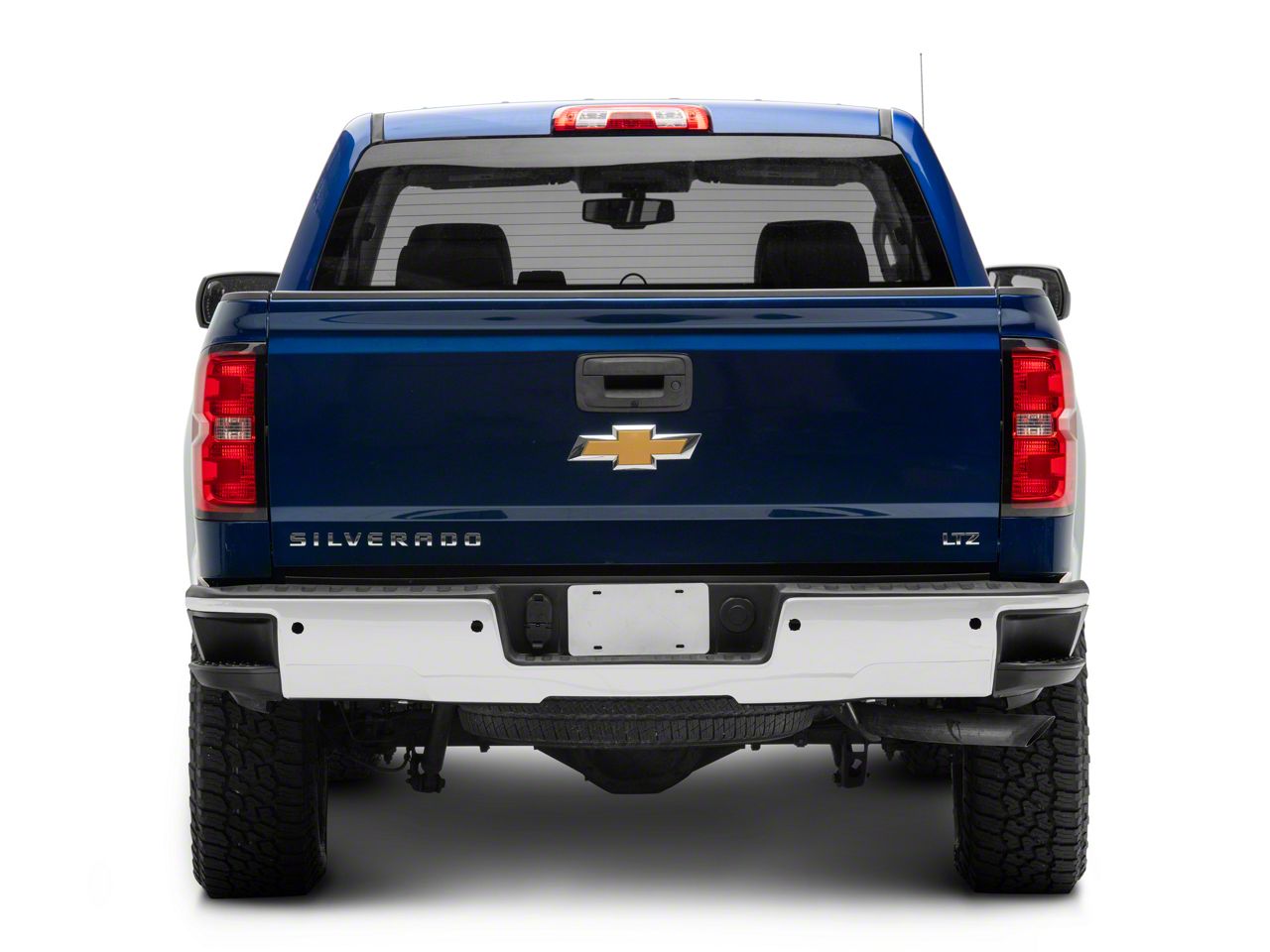 Sierra 1500 Factory Style Rear Bumper with Parking Sensors; Chrome (14 ...