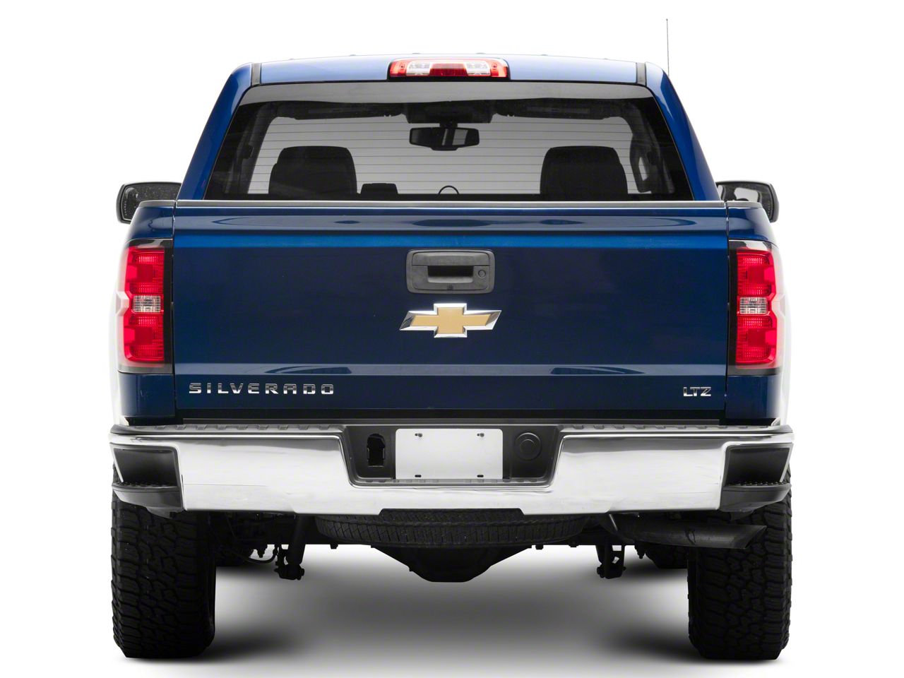 Sierra 1500 Factory Style Rear Bumper without Parking Sensors; Chrome ...