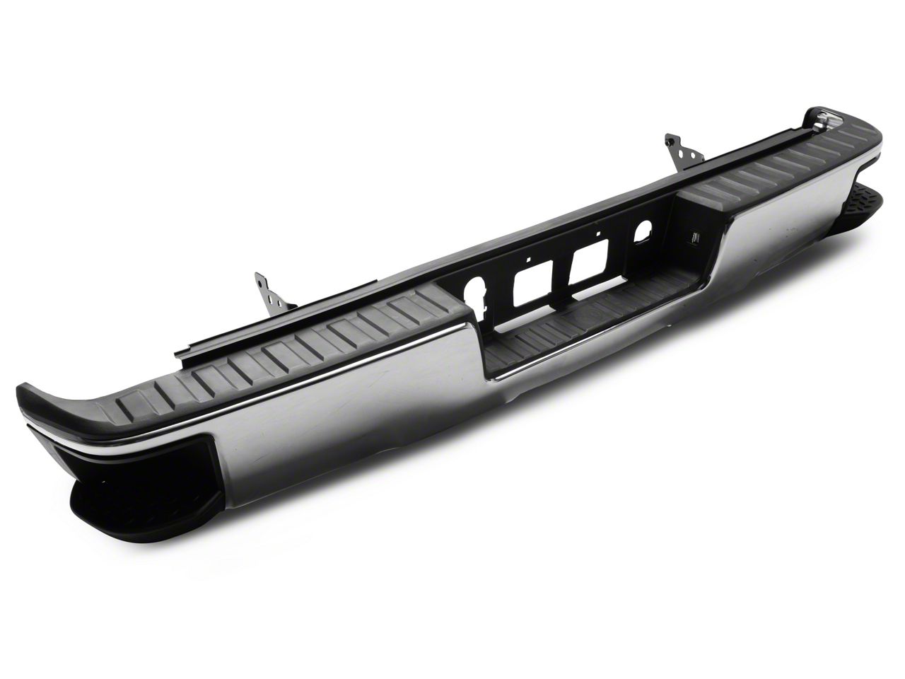 Sierra 1500 Factory Style Rear Bumper without Parking Sensors; Chrome ...