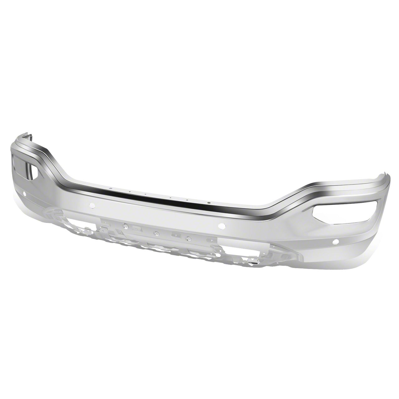 Sierra 1500 Front Bumper Cover with Parking Sensor Holes; Chrome (16-18 ...