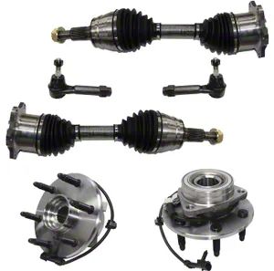 Sierra 1500 Front CV Axles with Wheel Hub Assemblies and Outer Tie Rods ...