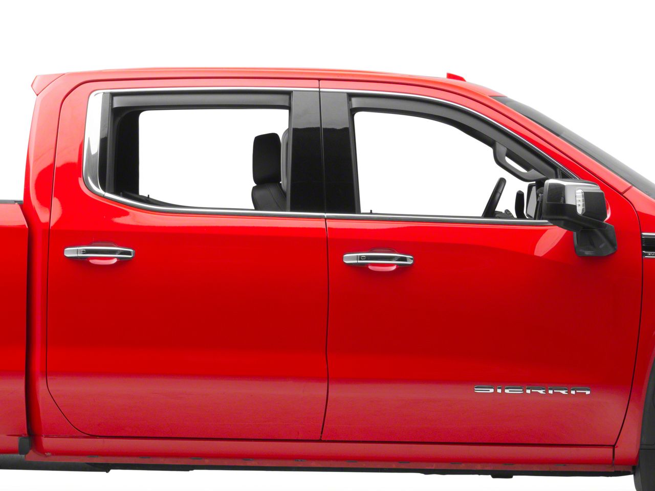 EGR Sierra 1500 In-Channel Window Visors; Front and Rear; Matte Black ...