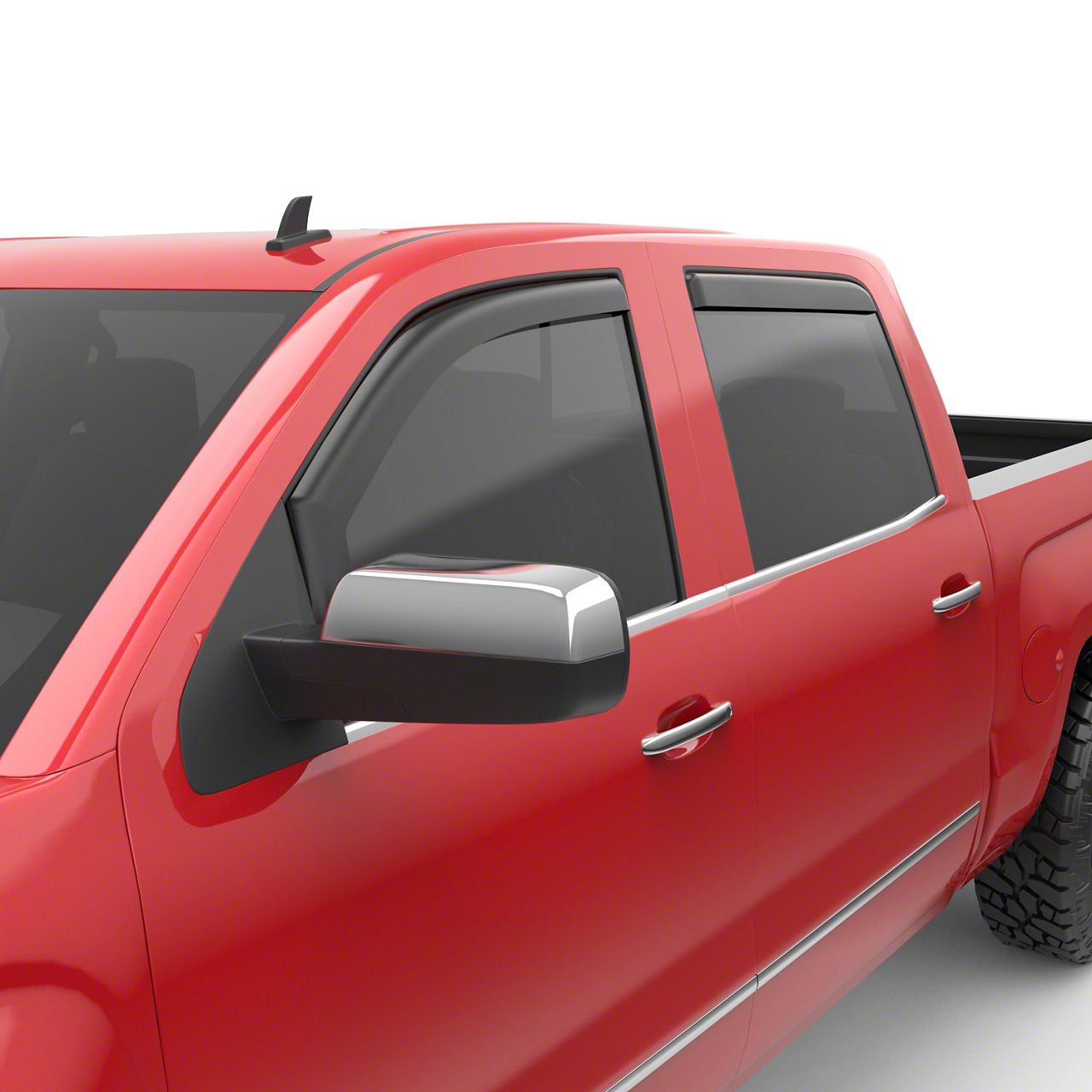 EGR Sierra 1500 In-Channel Window Visors; Front and Rear; Matte Black ...