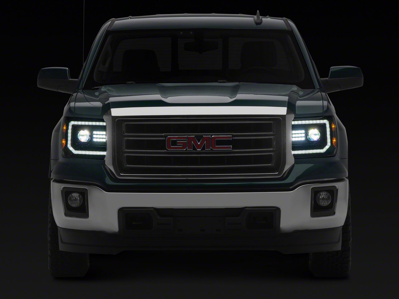 AlphaRex Sierra 1500 LUXX-Series LED Projector Headlights; Alpha Black ...