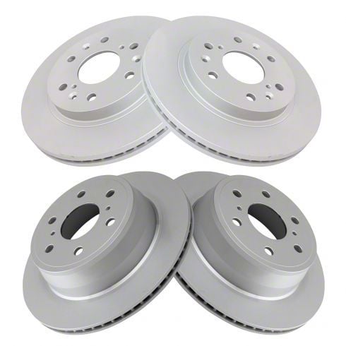 Sierra 1500 Plain Vented 6-Lug Rotors; Front and Rear (07-18 Sierra ...