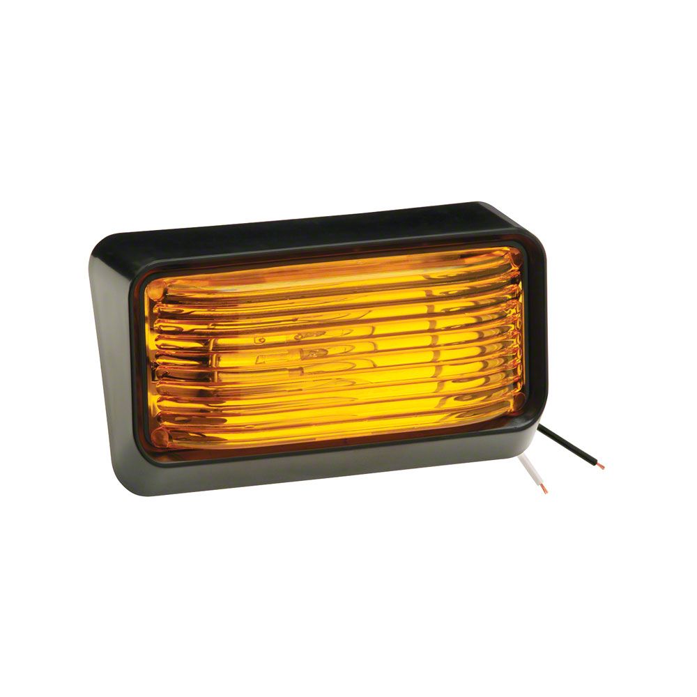 Sierra 1500 Porch Light 78; Amber Lens with Black Base