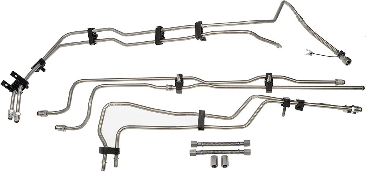 Sierra 1500 Stainless Steel Fuel Line Kit; Feed and EVAP (04-06 4.8L, 5 ...