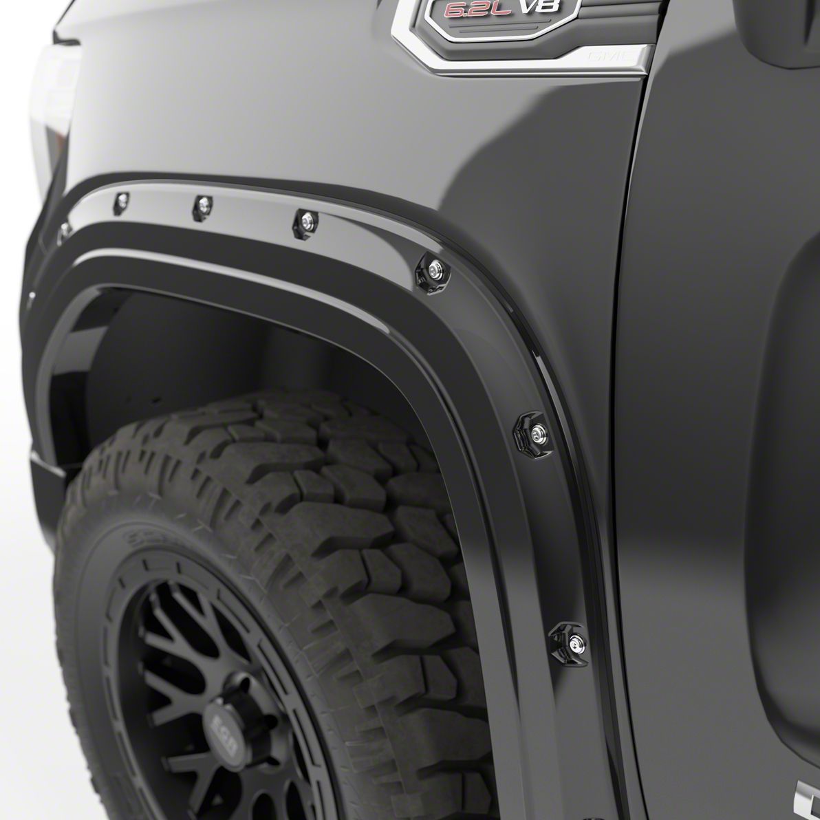 EGR Sierra 1500 Traditional Bolt-On Look Fender Flares; Black 791794 ...