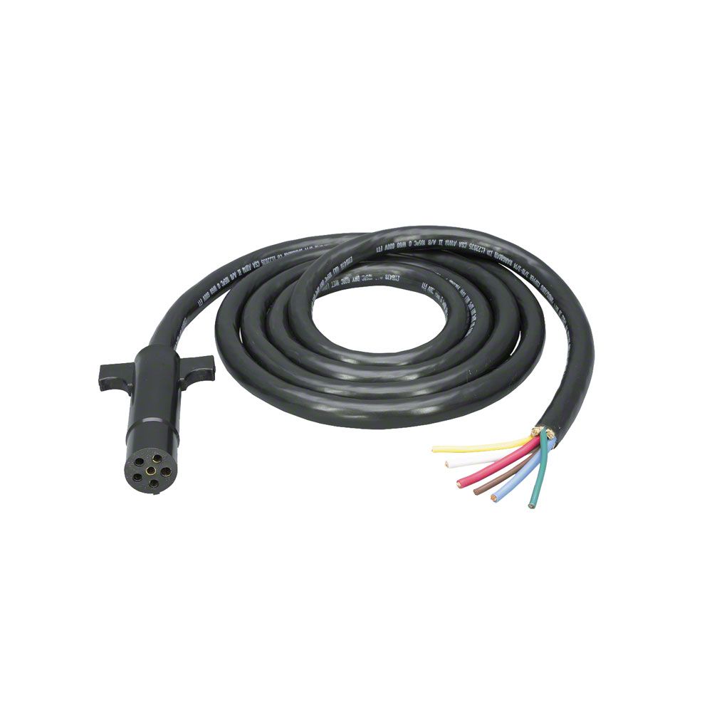 Sierra 1500 Trailer Wiring Adapter Connector; 6-Way Molded Trailer End ...