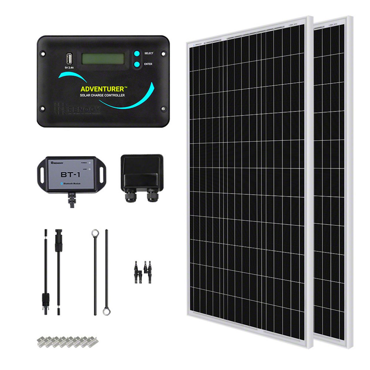 Sierra 2500 200 Watt 12V Solar RV Kit - Free Shipping
