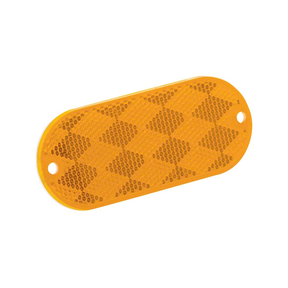 Sierra 2500 Oblong Reflective Tape; Amber with Mounting Holes Only
