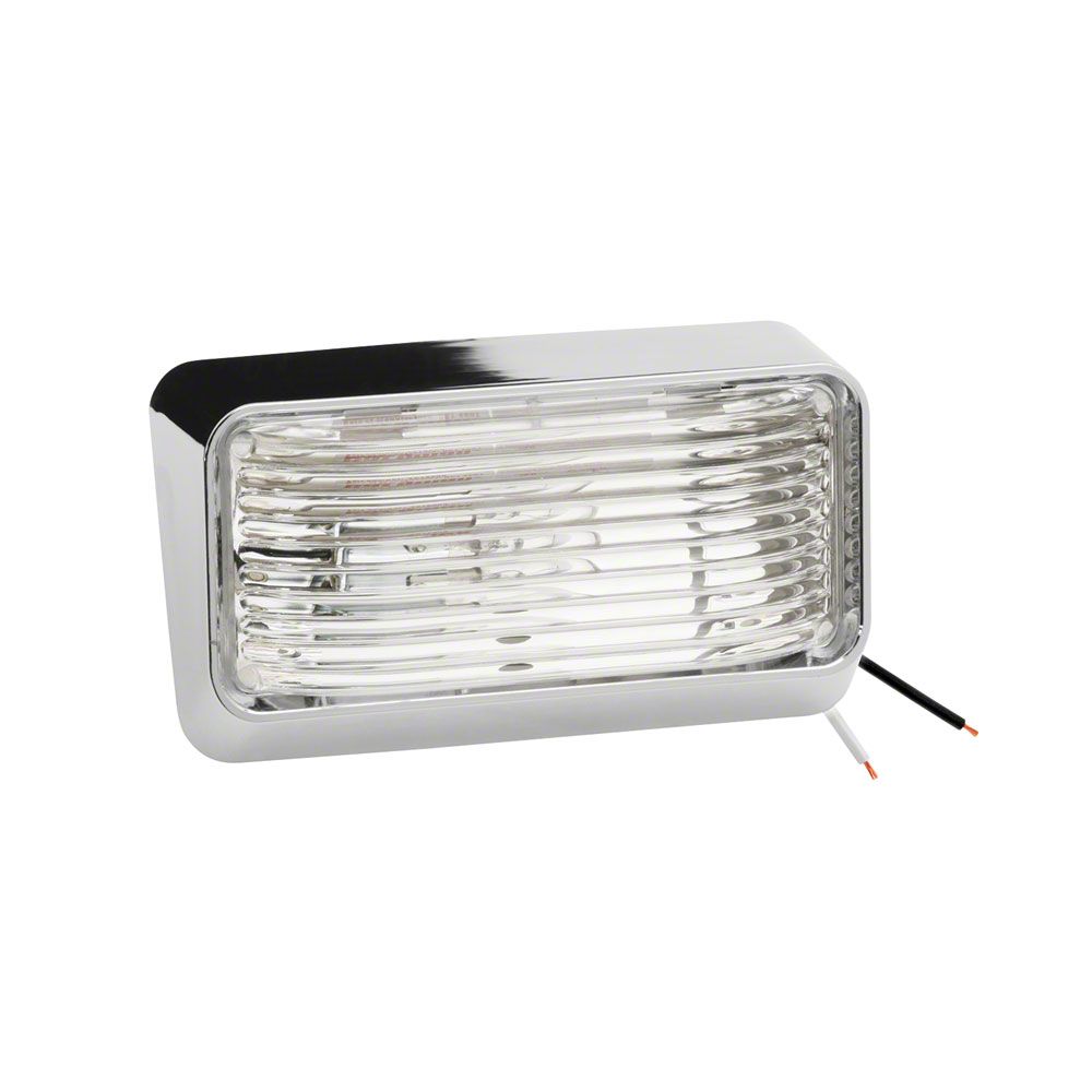 Sierra 2500 Porch Light 78; Clear Lens with Chrome Base