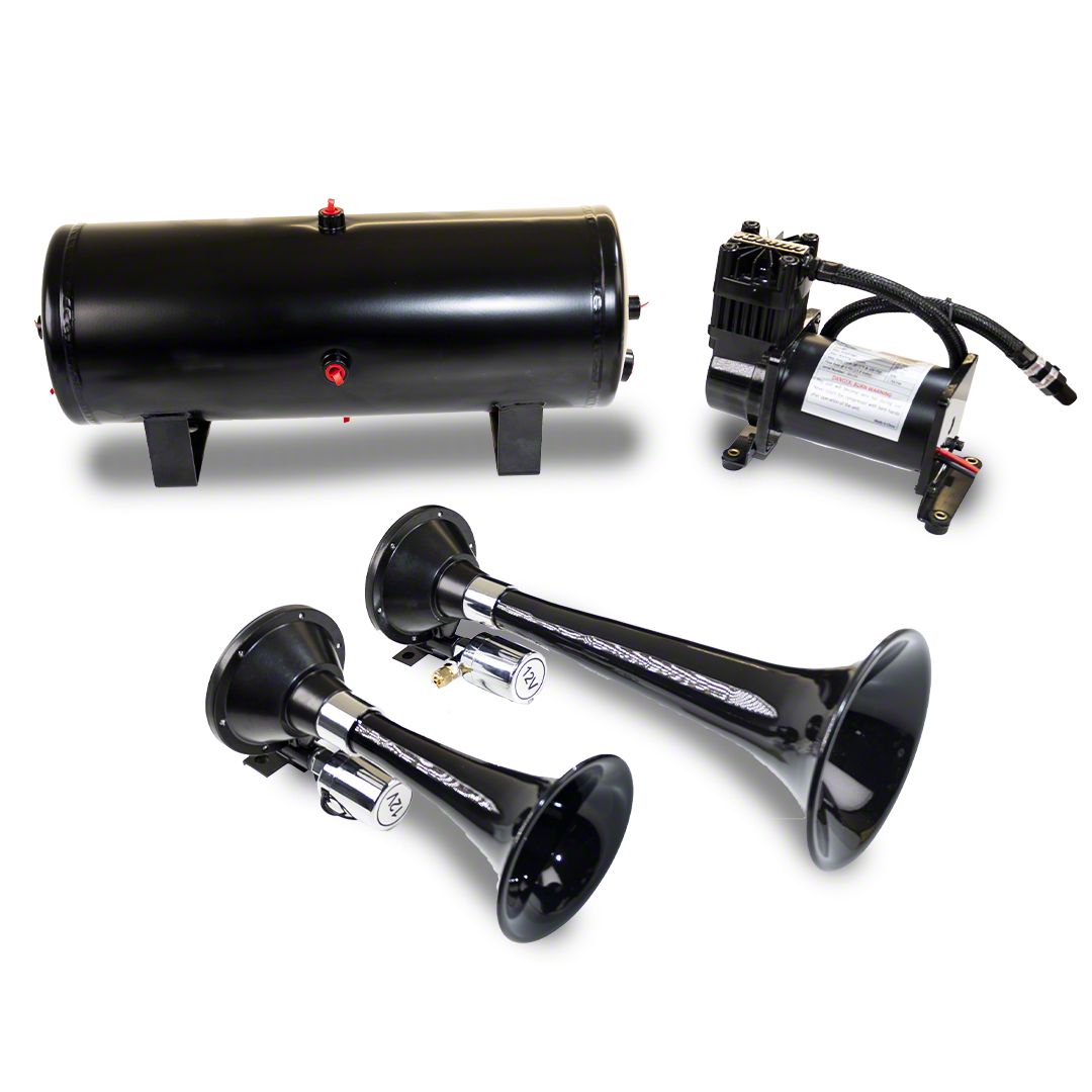 Sierra 2500 ProBlaster ABS Dual Train Horn System; Black (Universal ...