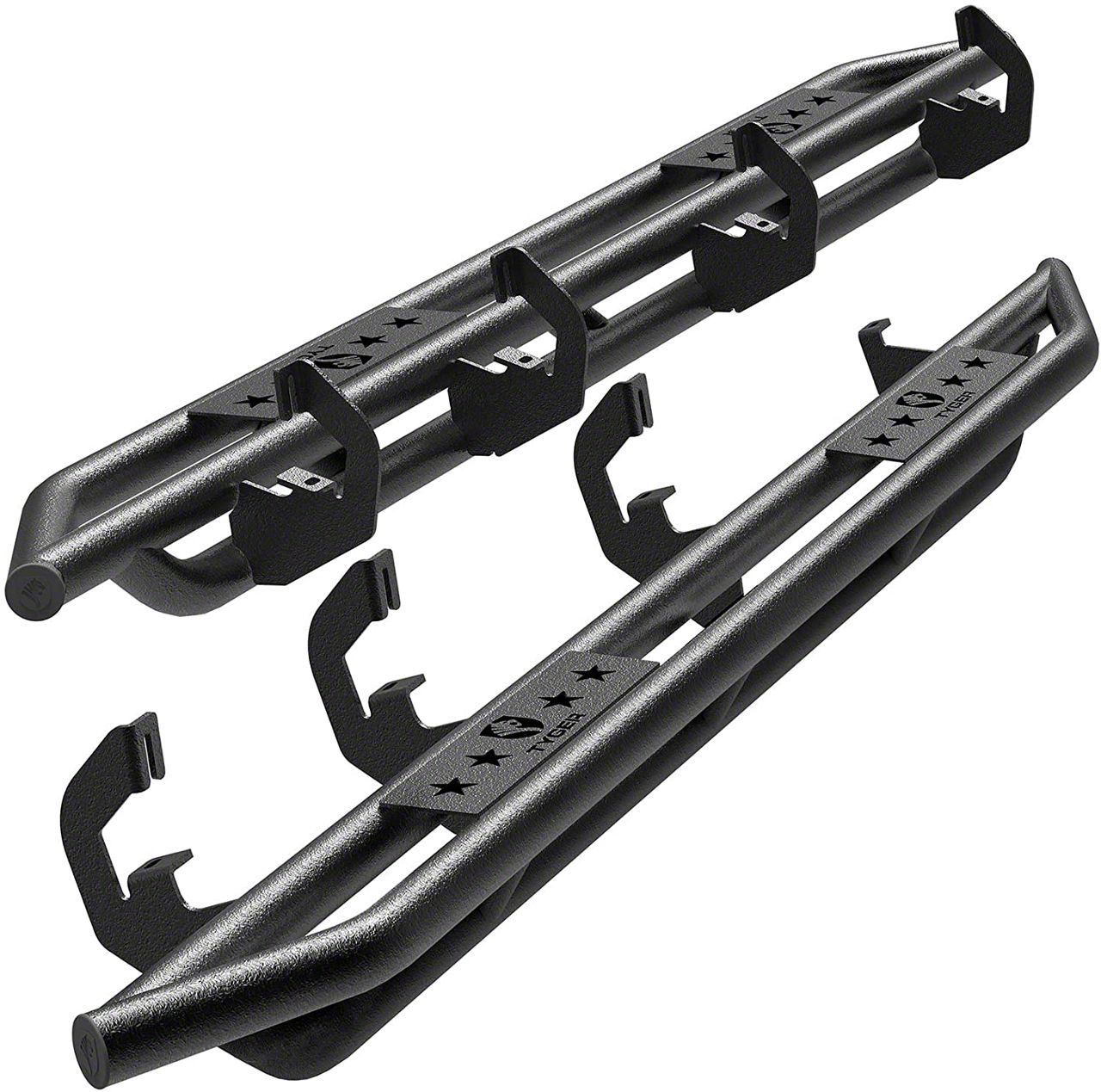 Sierra 2500 Star Armor Side Step Bars; Textured Black (07-19 Sierra ...
