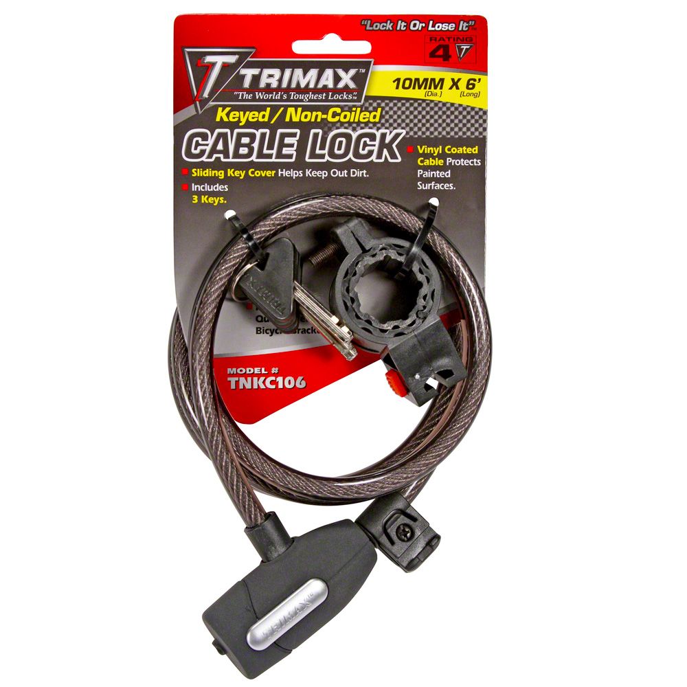 Sierra 2500 TRIMAFLEX Non-Coiled Cable Lock with Quick Release Bracket ...